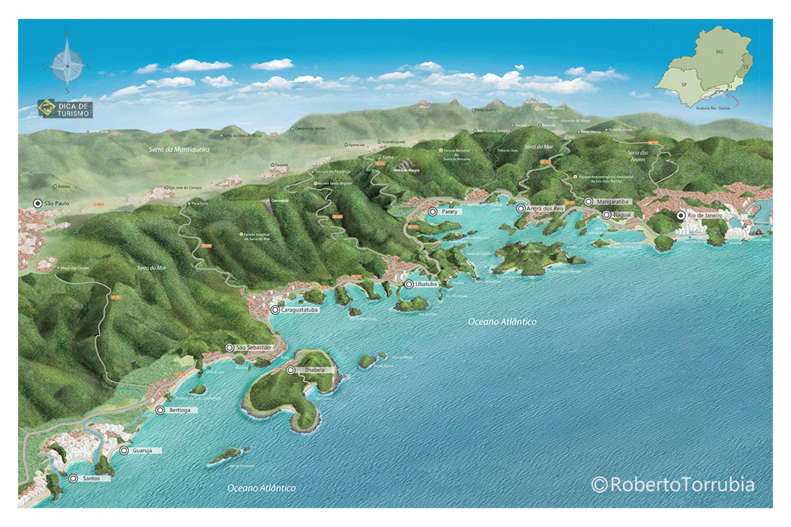 Criação de Mapas Turísticos Ilustrados - Roberto Torrubia